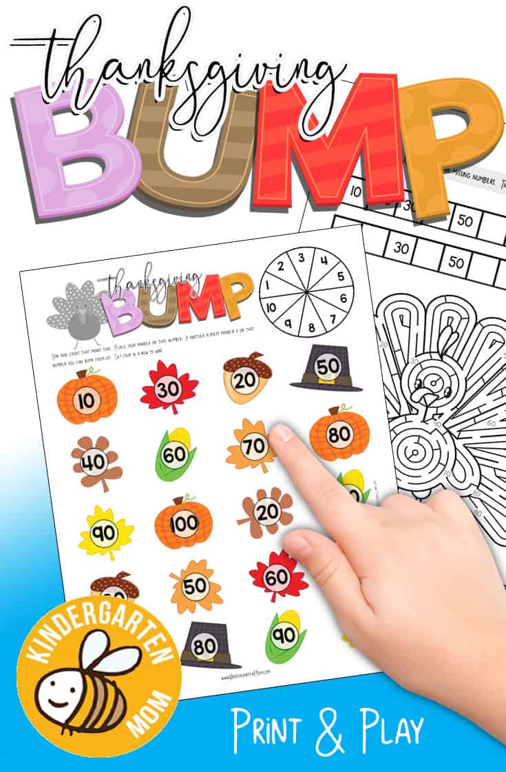 Thanksgiving Math Games For Kindergarten