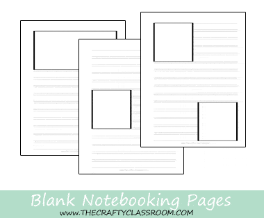 Blank Notebooking Pages - The Crafty Classroom