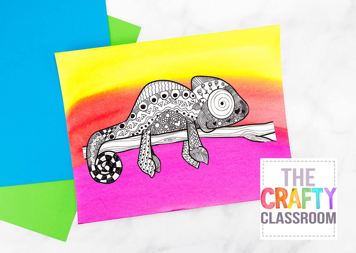 Chameleon Art Project for Kids